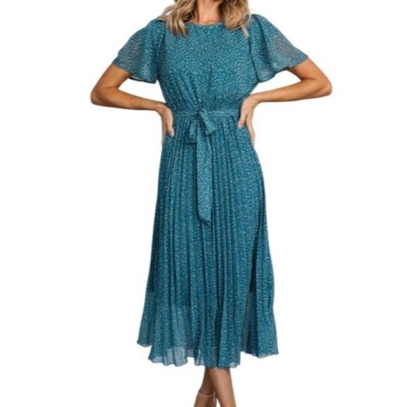 Baltic Born | Dresses | Baltic Born Prim Pleated Dress Persian Blue ...